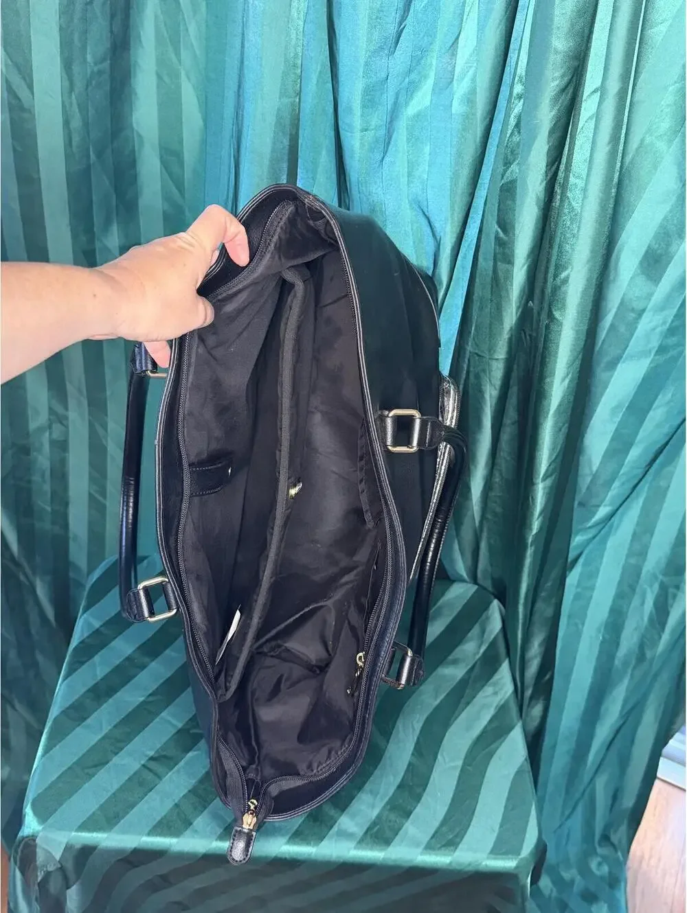 Bags | Buff Bunny Collection Black Leather Tote Bag Insulated | Poshmark